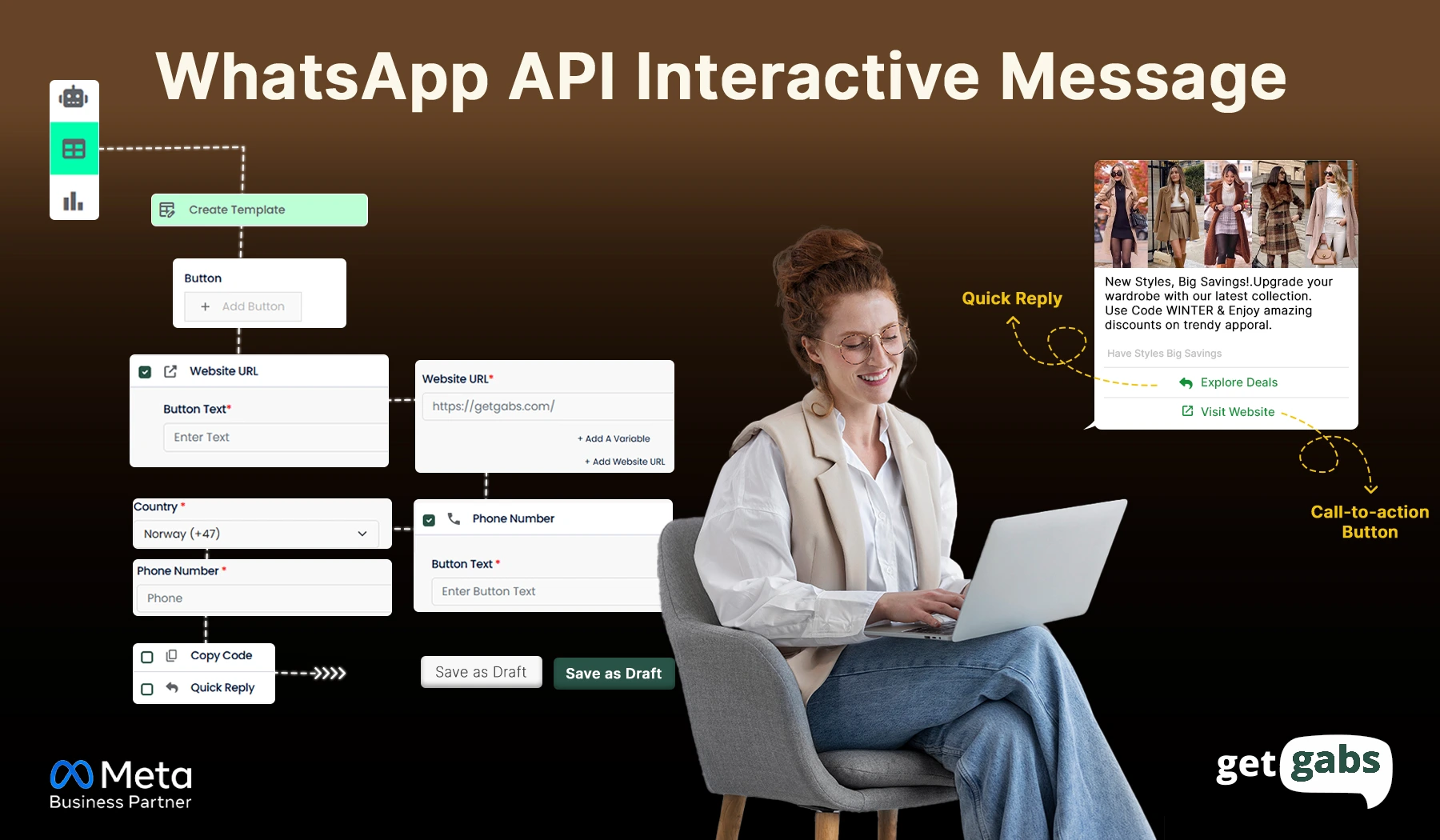 Create & Send WhatsApp API Interactive Message Template